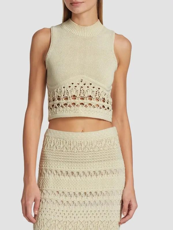 Simkhai Clarita Macramé Tank Top
