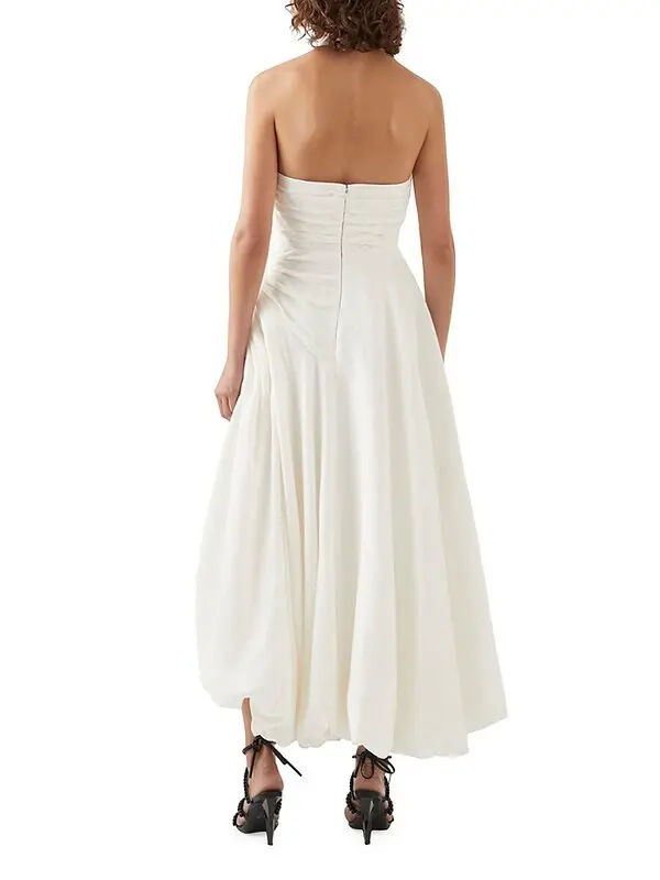 Aje Mika Draped Slit Maxi Dress In Ivory - 48% Off | Editorialist