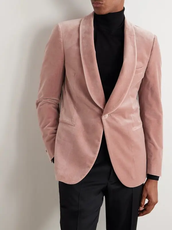 Mr P. Cotton-blend Velvet Tuxedo Jacket