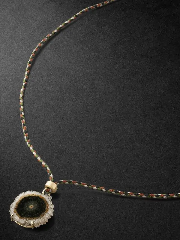 Jacquie Aiche And Geode Pendant Necklace - Gold