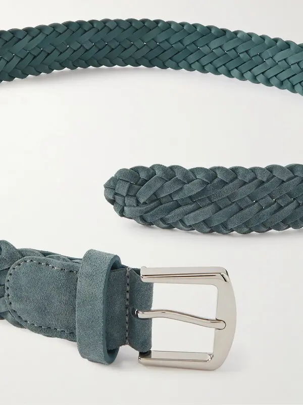 Loro Piana Woven Suede Belt
