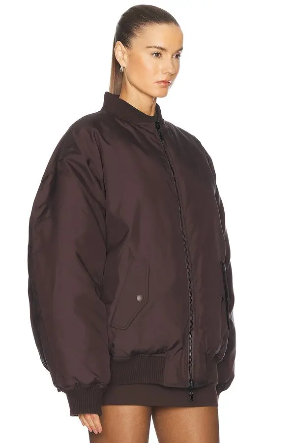Wardrobe.NYC Reversible Bomber Jacket - Dark Brown