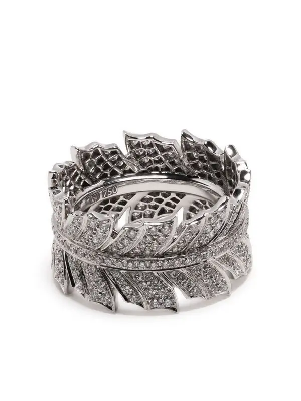 Stephen Webster Magnipheasant Diamond Band Ring - Silver