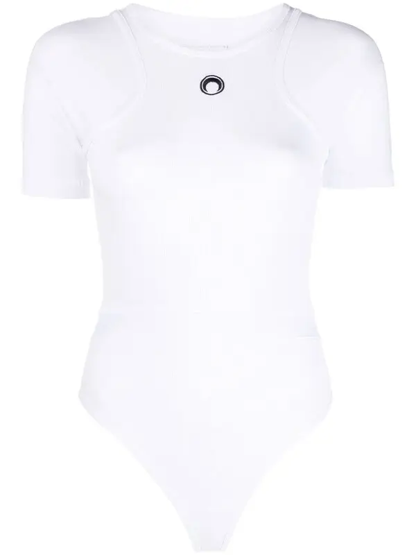 MARINE SERRE Logo-print Bodysuit