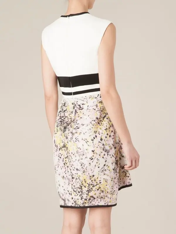 Giambattista Valli Sleeveless Dress With Ruffle Skirt - White