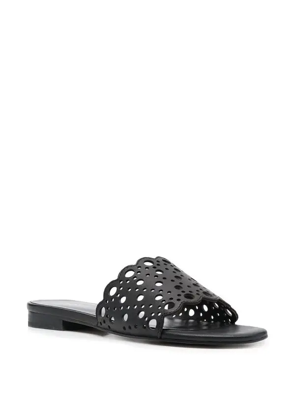 TWINSET Slip-on Flat Sandals - Black
