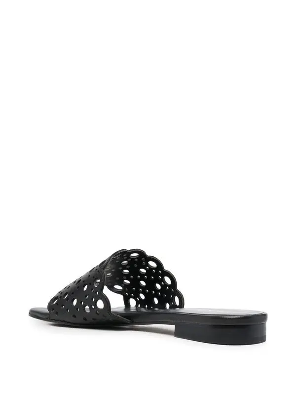 TWINSET Slip-on Flat Sandals - Black