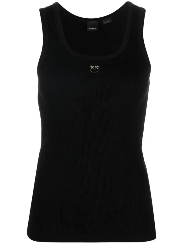 Pinko Embroidered Logo Tank Top - Black