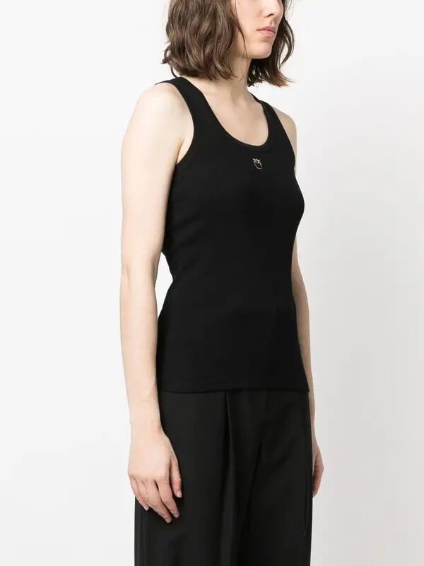 Pinko Embroidered Logo Tank Top - Black