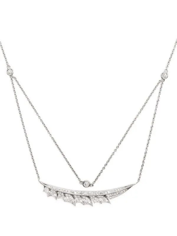 Stephen Webster 18kt White Gold Diamond Magnipheasant Multi-chain Necklace - Silver