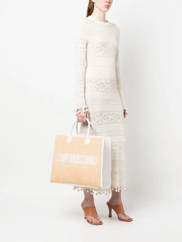 Moschino Embroidered-logo Detail Tote Bag