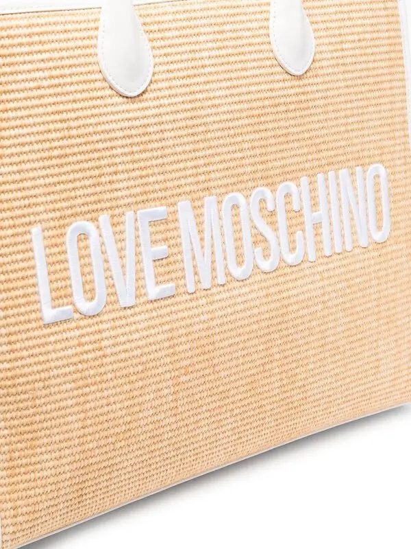 Moschino Embroidered-logo Detail Tote Bag