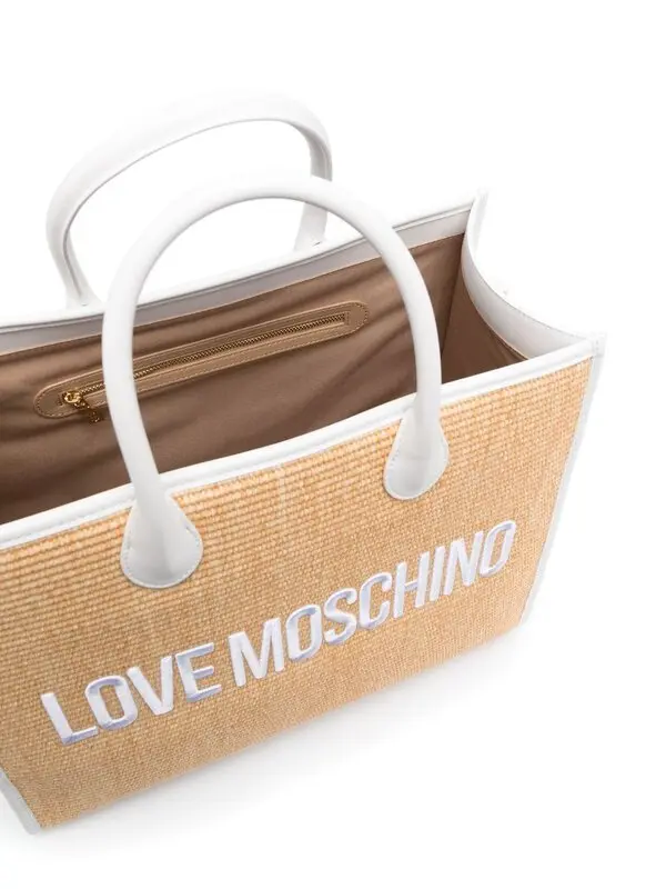 Moschino Embroidered-logo Detail Tote Bag