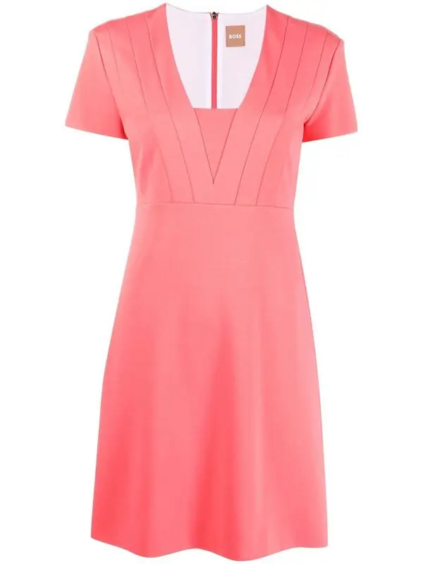 BOSS Square Neck Short Dress