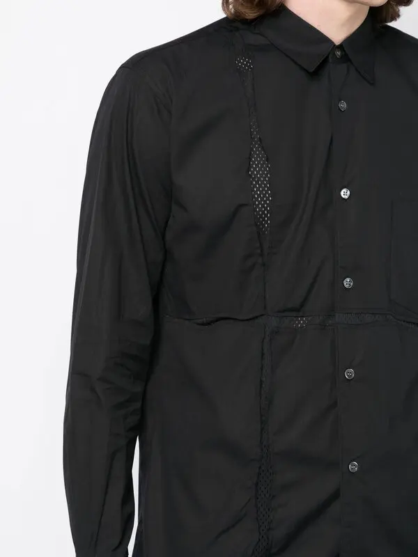 Comme Des Garçons Panelled-design Cotton Shirt
