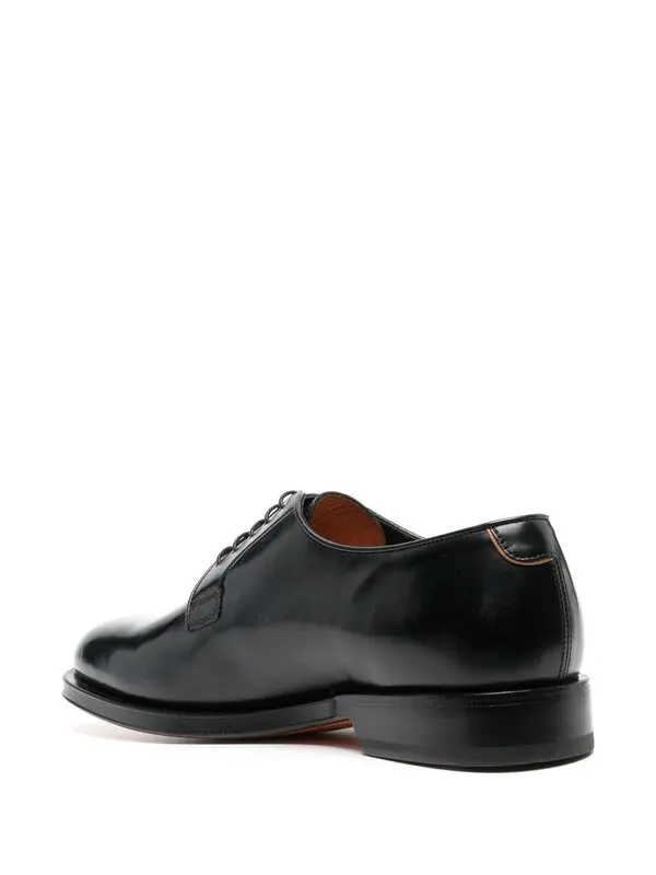 Santoni Polished-leather Derby Shoes