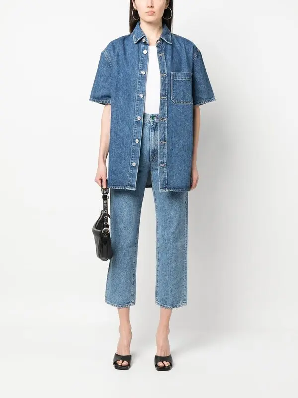 SLVRLAKE Short-sleeved Denim Shirt