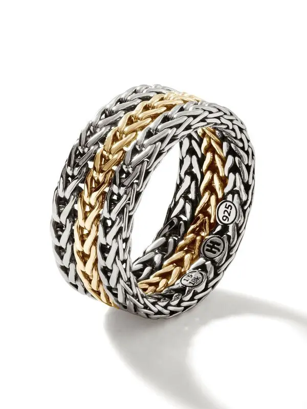 John Hardy 18kt Yellow Gold Classic Chain Band Ring