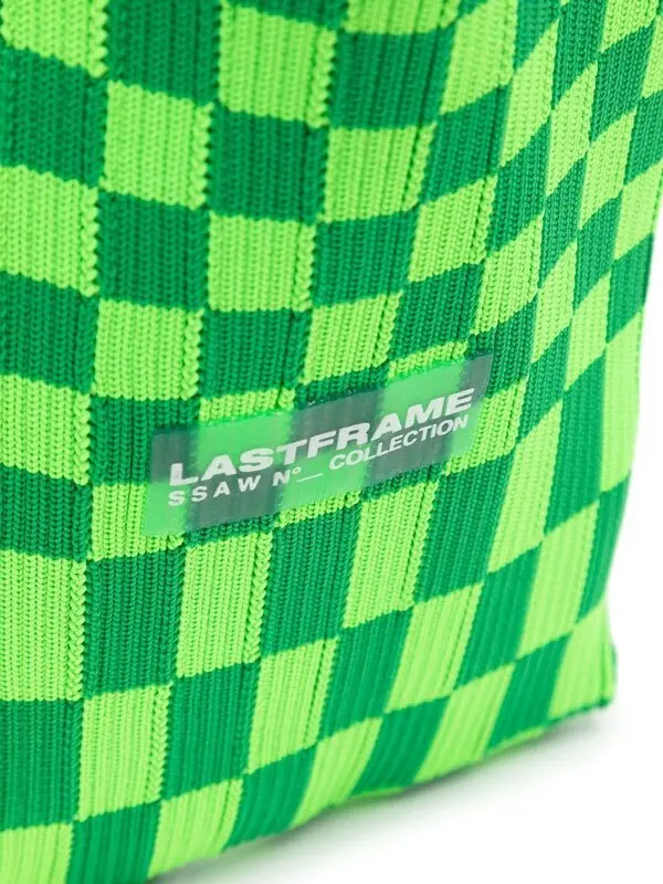 LASTFRAME Ichimatsu Check-pattern Tote Bag