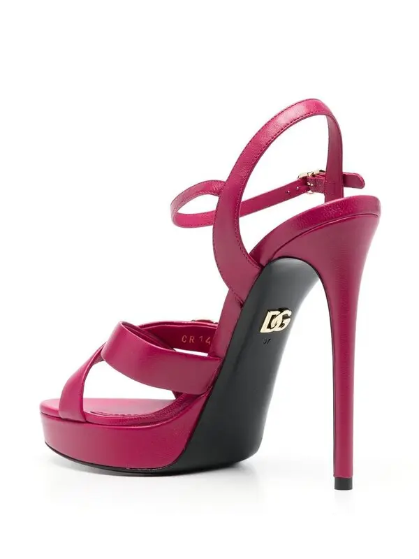 Dolce & Gabbana Logo-plaque Leather Sandals