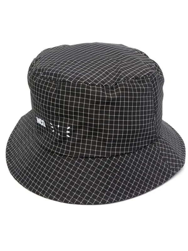 Alexander McQueen Check-print Bucket Hat - Black