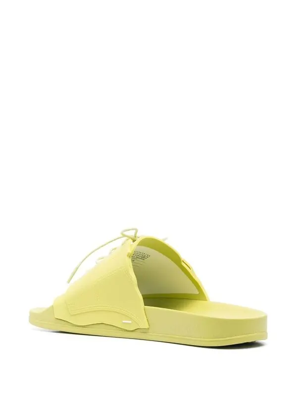 MAISON MARGIELA Lace-up Pool Slides - Green