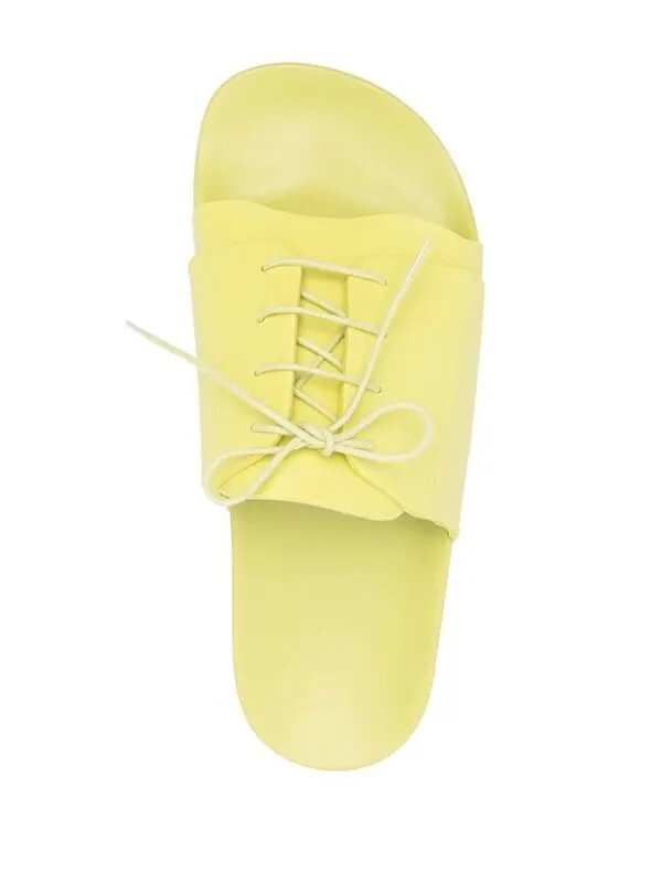 MAISON MARGIELA Lace-up Pool Slides - Green