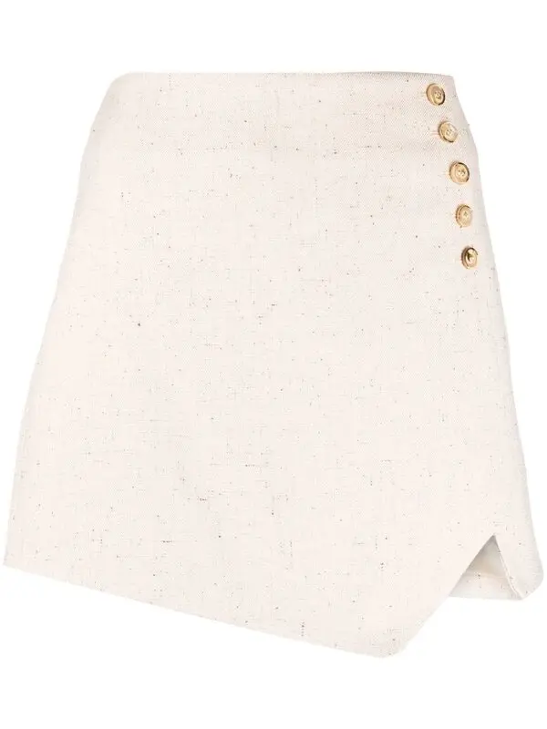 THE GARMENT Curved-hem Mini Skirt - Neutrals