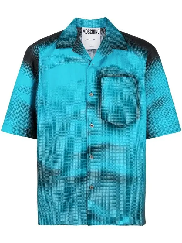 Moschino Short-sleeve Cotton Shirt - Blue