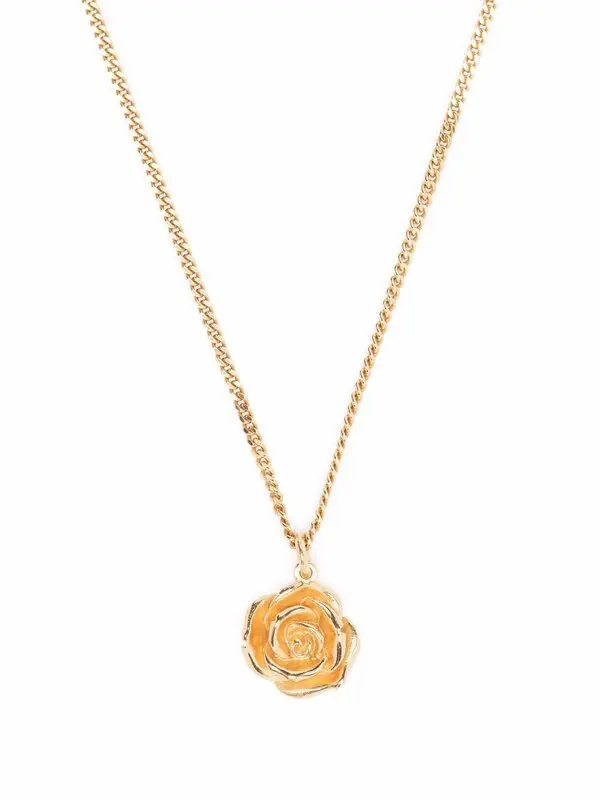 Emanuele Bicocchi Rose Pendant Necklace - Gold