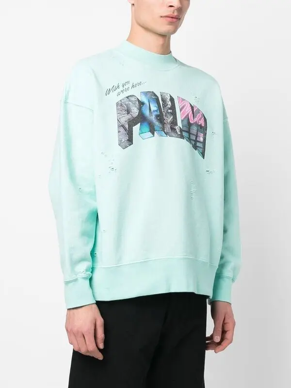 Palm Angels Graphic-print Crew-neck Sweatshirt