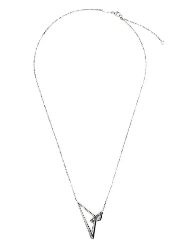 Stephen Webster 18kt White Gold Vertigo Obtuse Diamond Pendant Necklace