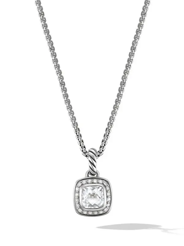 David Yurman Petite Albion Diamond Necklace - Silver