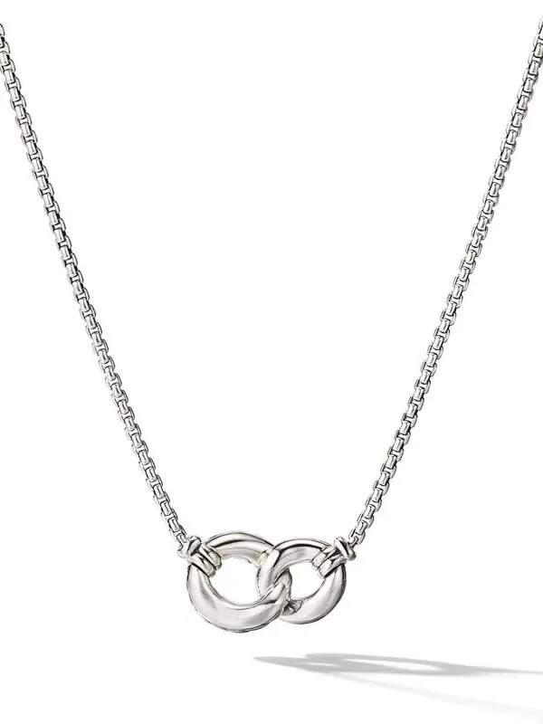 David Yurman 18kt Yellow Gold And Sterling Belmont Curb Link Necklace