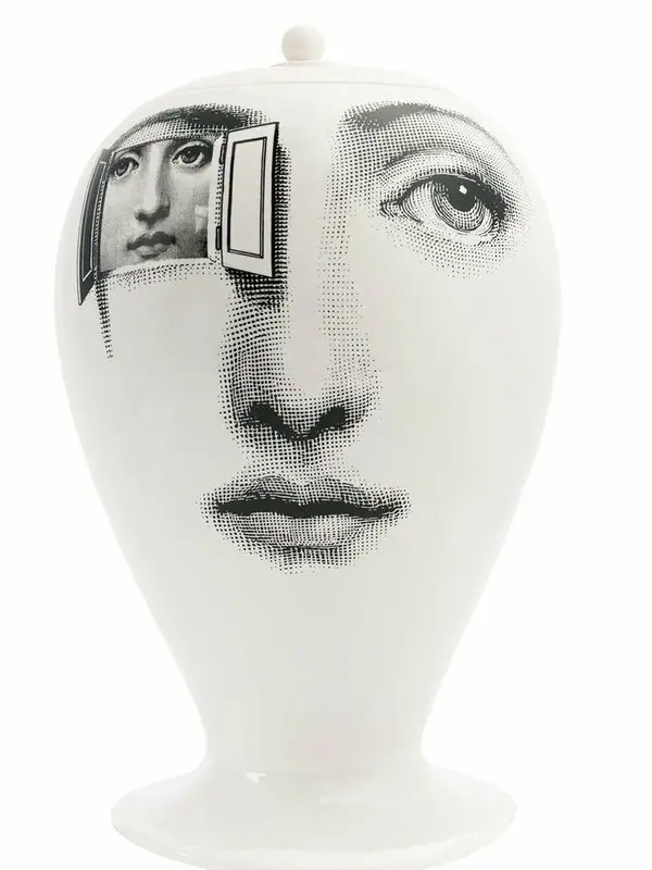 FORNASETTI Lip Print Vase - White