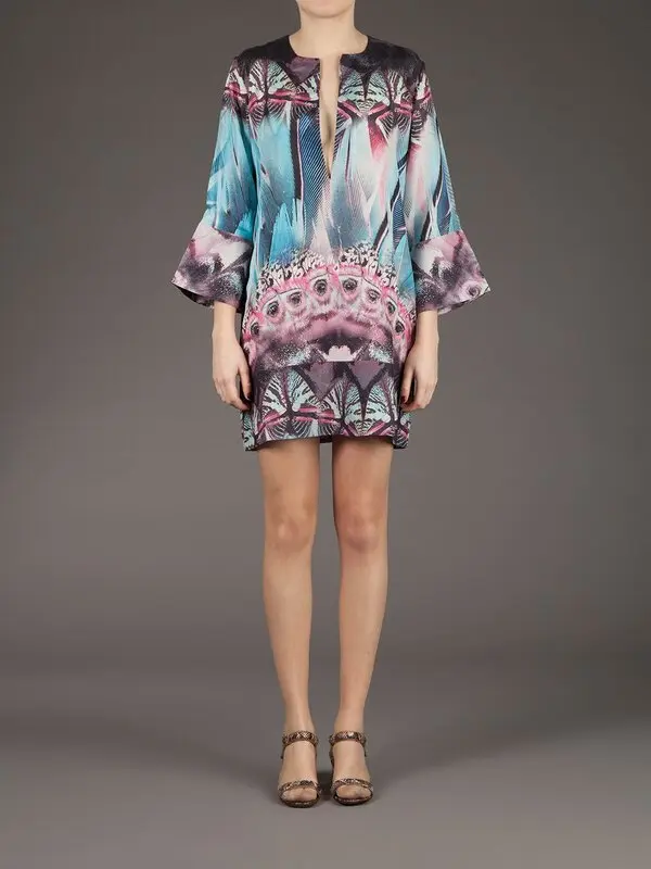 VICEDOMINI Printed Tunic Dress