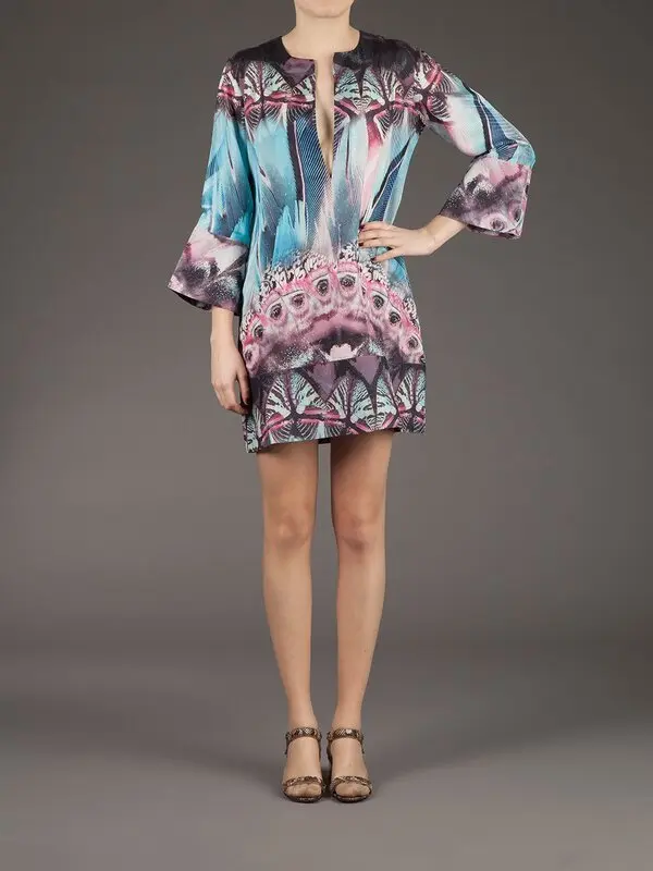 VICEDOMINI Printed Tunic Dress