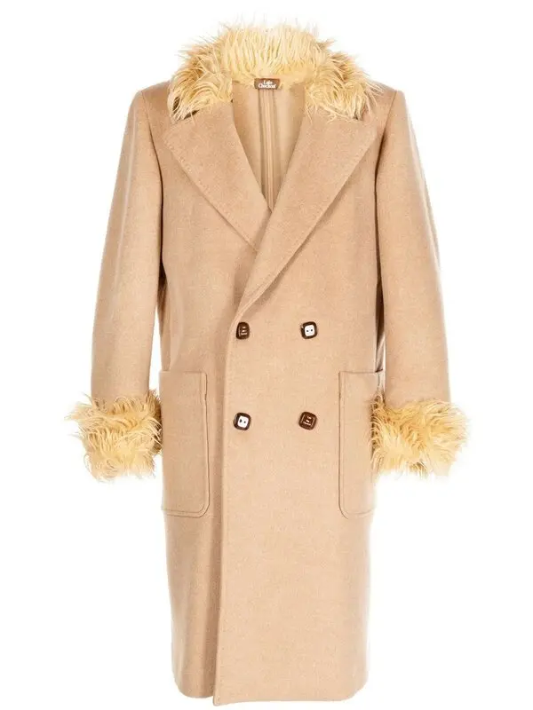 LATE CHECKOUT Wool Double-breasted Coat
