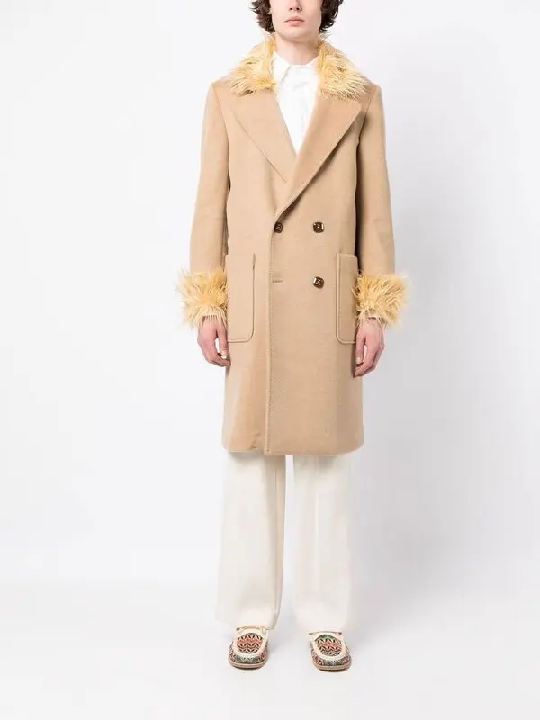 LATE CHECKOUT Wool Double-breasted Coat