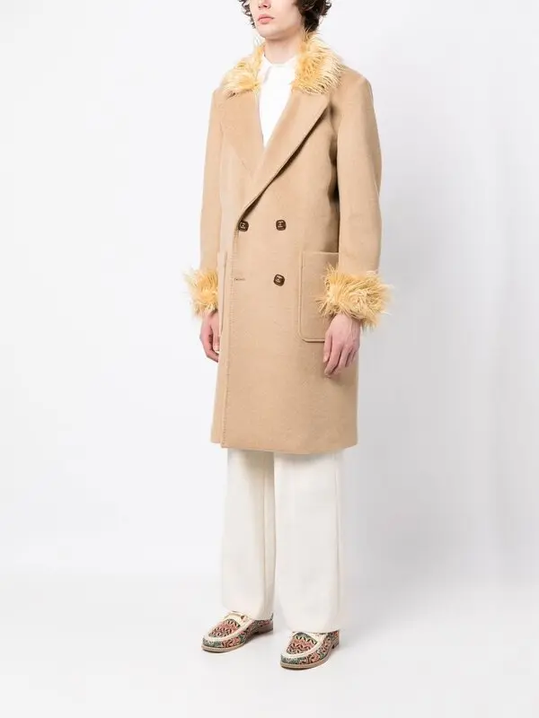 LATE CHECKOUT Wool Double-breasted Coat