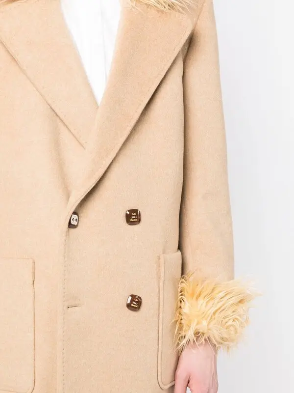 LATE CHECKOUT Wool Double-breasted Coat