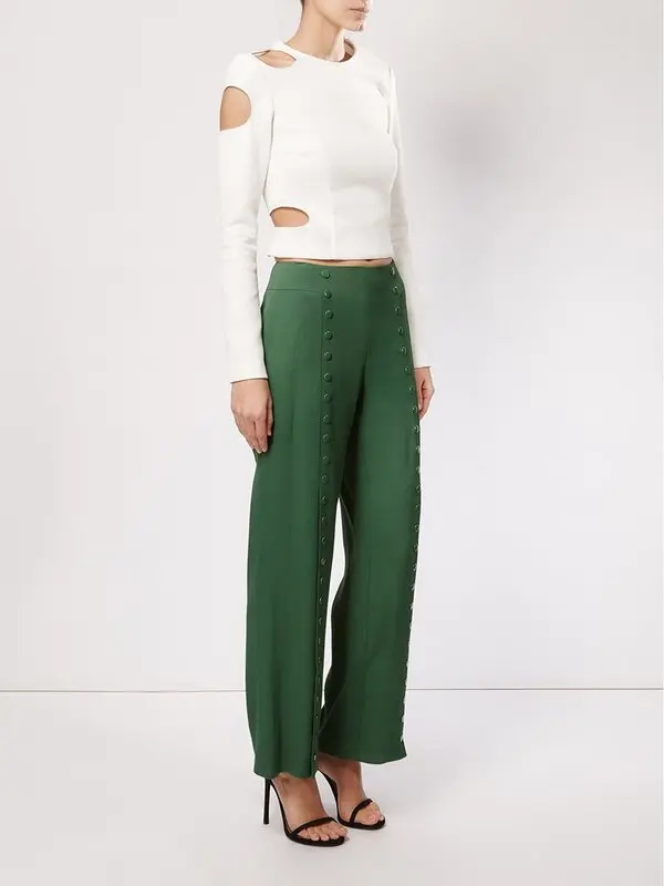 Rosie Assoulin Studded Wide Leg Trousers