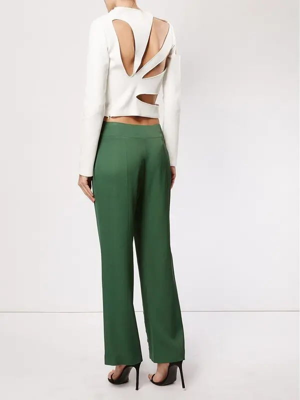 Rosie Assoulin Studded Wide Leg Trousers