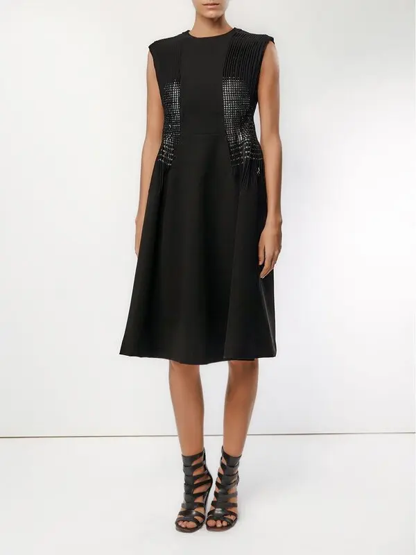 Noir Kei Ninomiya Beaded Panel Flared Dress