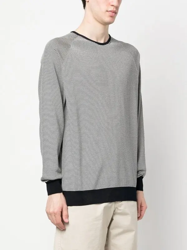 LARDINI Horizontal-stripe Crew Neck Jumper