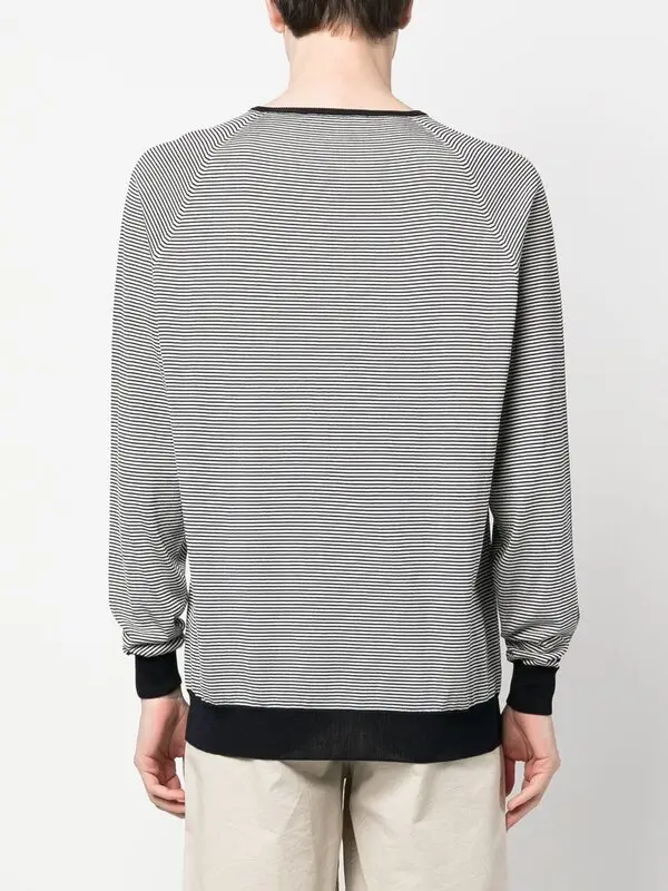 LARDINI Horizontal-stripe Crew Neck Jumper