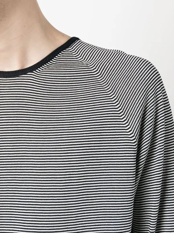 LARDINI Horizontal-stripe Crew Neck Jumper