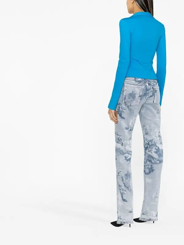 Off-White Sleek Long-sleeved Shirt - Blue