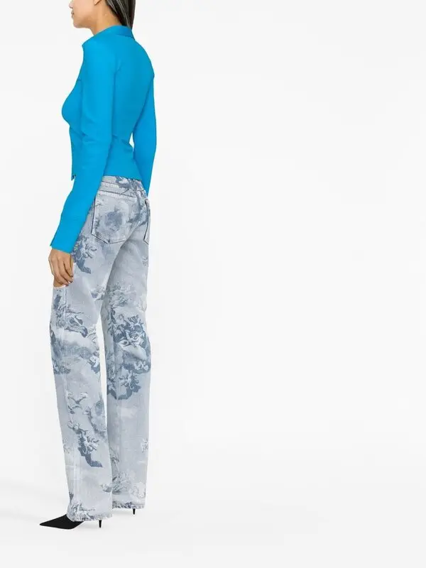 Off-White Sleek Long-sleeved Shirt - Blue
