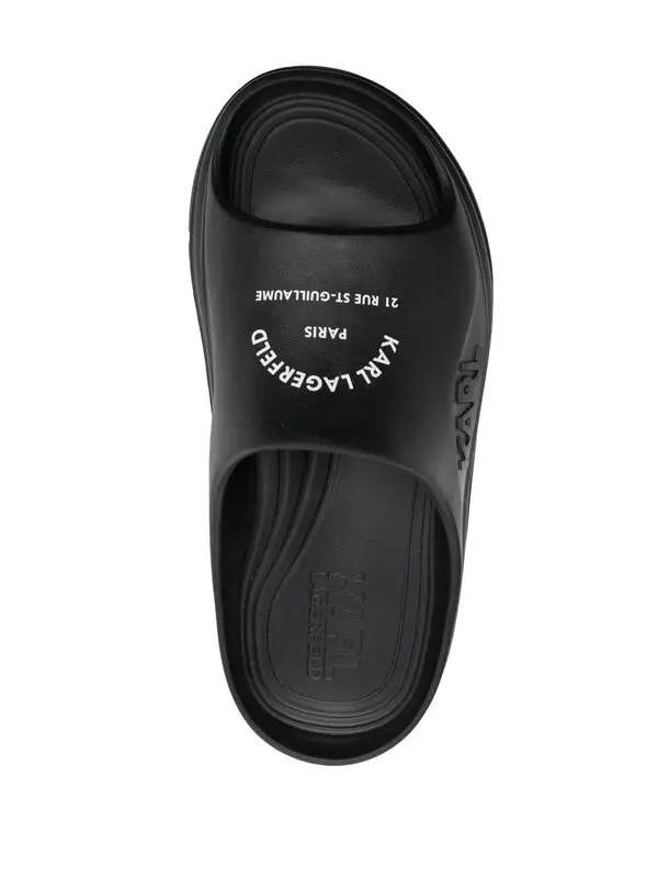 Karl Lagerfeld Logo-print Rubber Slides